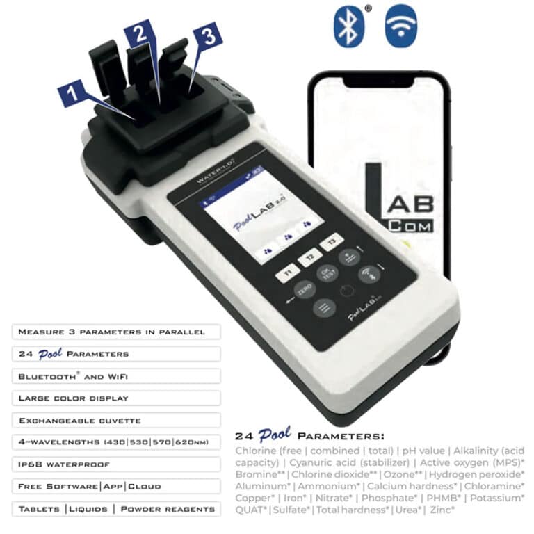 Pool Lab 2.0 Photometer Electronic Water Tester - Wizard Hot Tubs